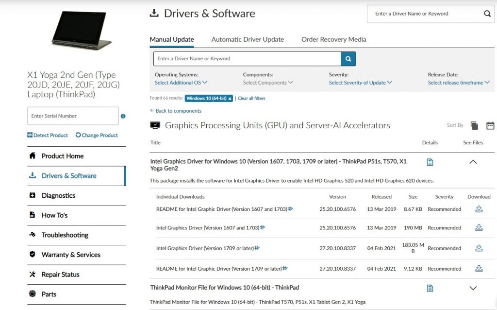 How to Update Lenovo Yoga X1, X380, X390, X13, Drivers