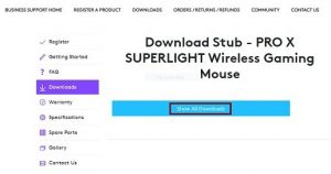 Download Logitech G Pro X Superlight Wireless Gaming Mouse Drivers
