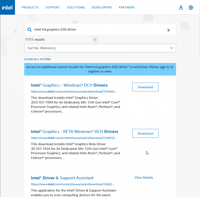 Intel UHD Graphics 630 Driver Download & Update - Windows 11,10