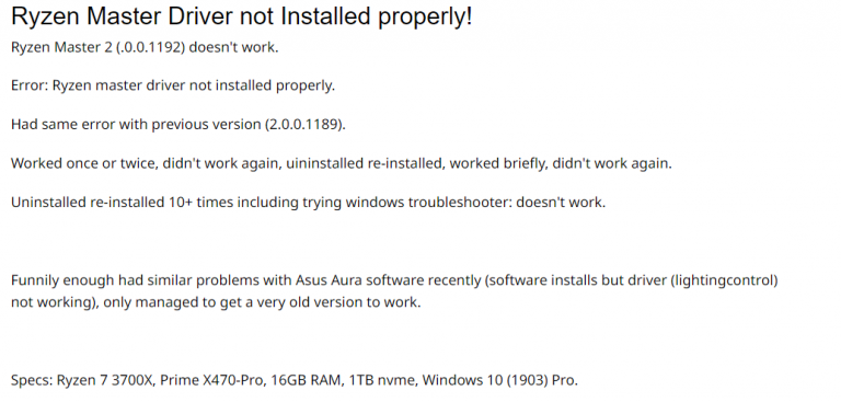 How to Fix AMD Ryzen Master Driver Not Installed Properly (2023)