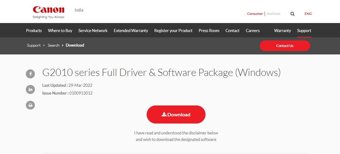 How to Download And Install Canon G2010 Driver In Windows
