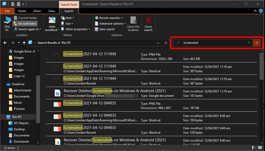 How to Recover Deleted Screenshots on Windows