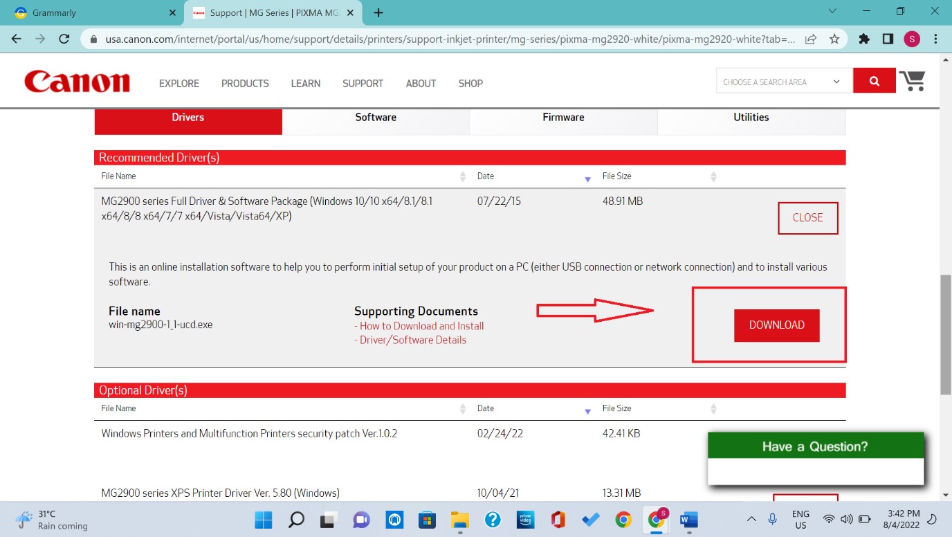 Guide To Download And Update Canon MG2900 Driver