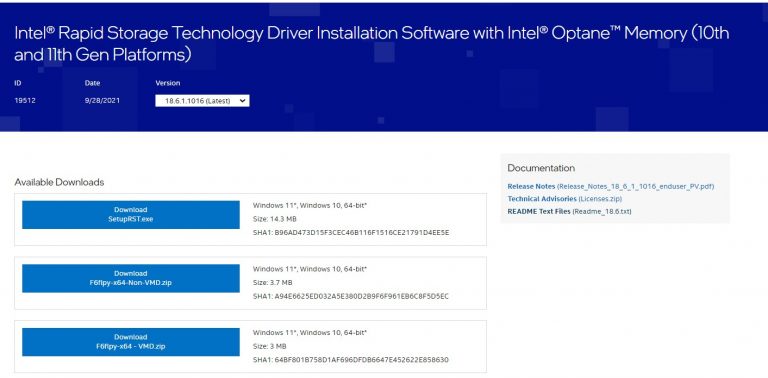 How to Download Intel Rapid Storage Technology Driver On Windows