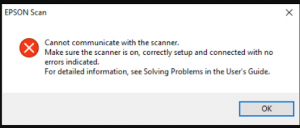 Fixed - Epson Scan Cannot Communicate With the Scanner