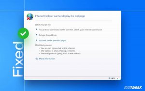 How to Solve Internet Explorers Cannot Display The Webpage