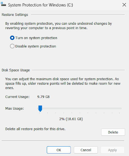 Fix “You Must Enable System Protection on this Drive” Error
