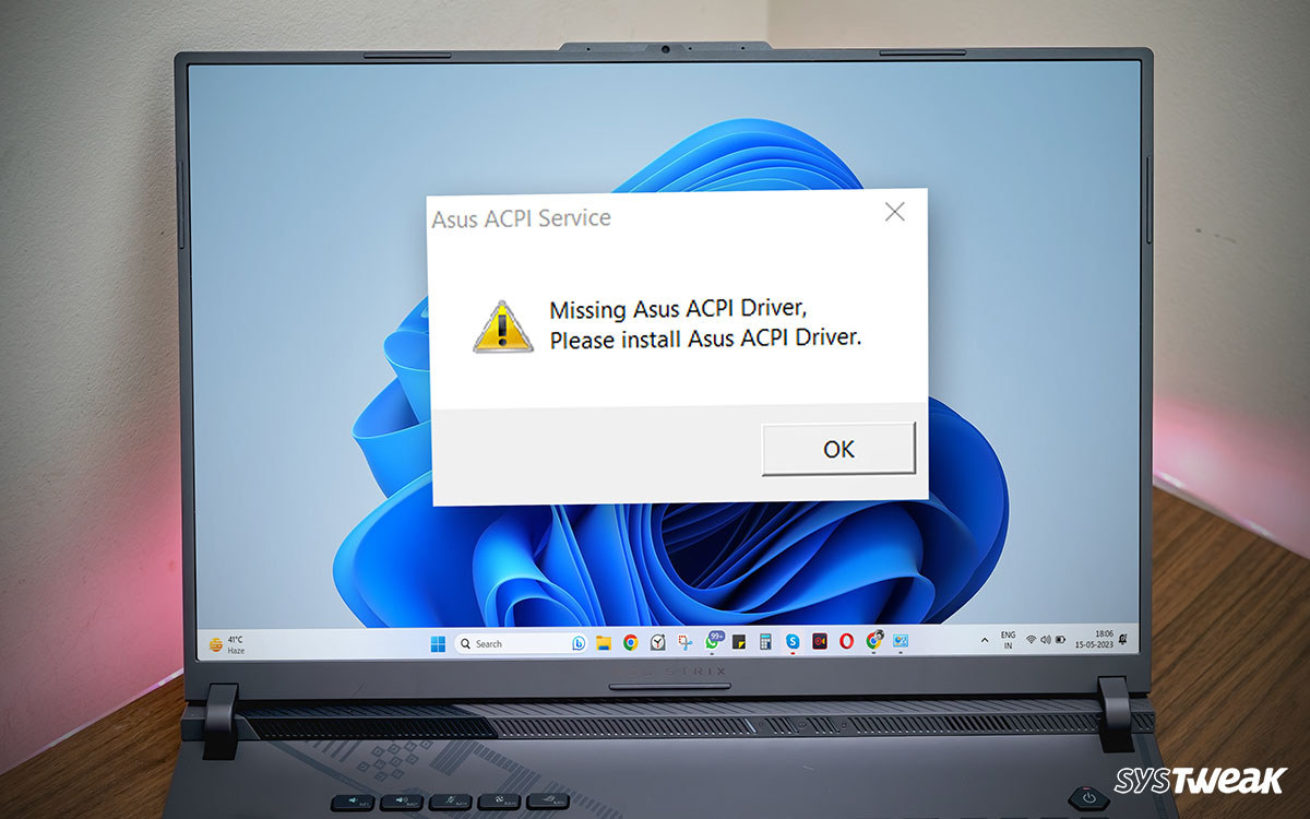 Fix - Missing Asus ACPI Driver Error on Windows PC