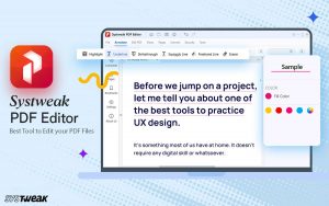 Systweak Software Launches "Systweak PDF Editor" For Windows