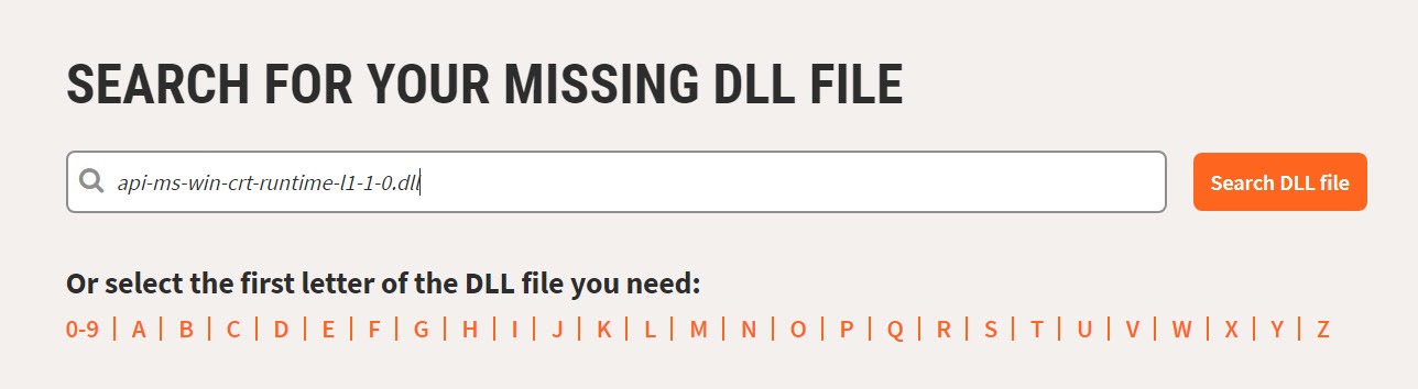 Fixes - api-ms-win-crt-runtime-l1-1-0.dll is missing