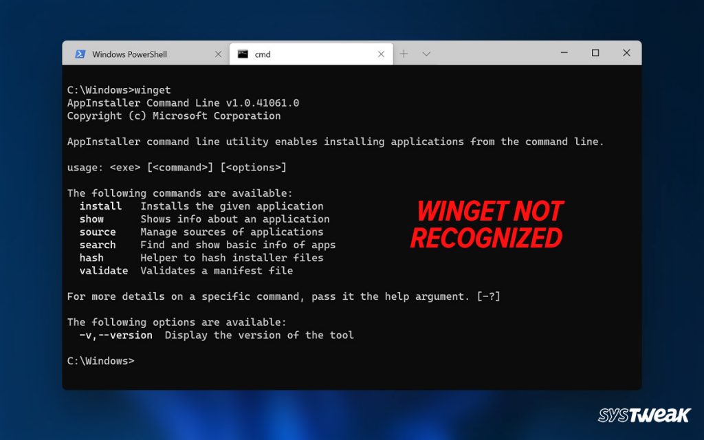 What to Do if WinGet is Not Recognized On Windows?