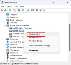 How to Fix I2C HID Device Driver Not Working Issues
