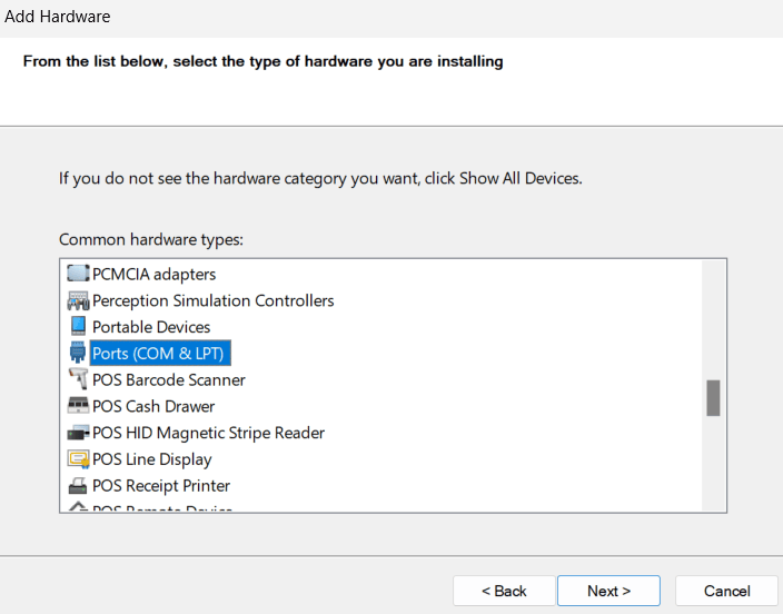Resolved - Missing COM ports in Device Manager Issue