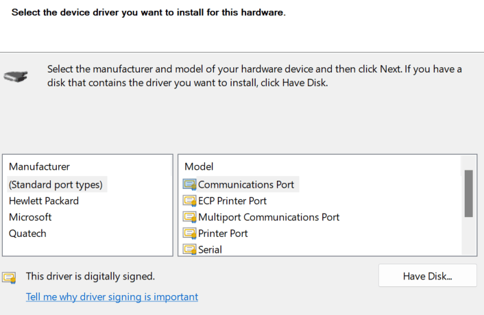Resolved - Missing COM ports in Device Manager Issue