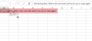 Solved - Retrieving Data. Wait a Few Seconds Error in Excel