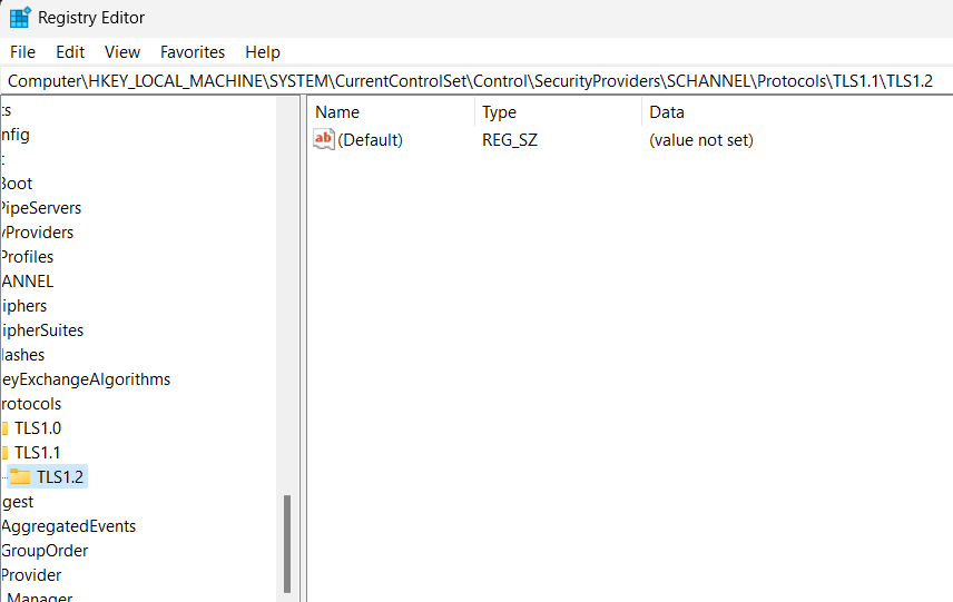 TLS is Not Showing in the Registry - Here's What to Do