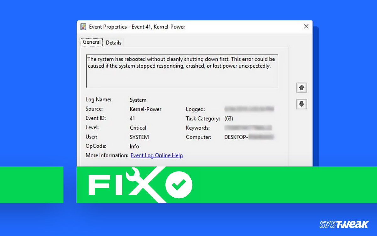 FIXED! Kernel Power 41 Critical Error on Windows 11/10