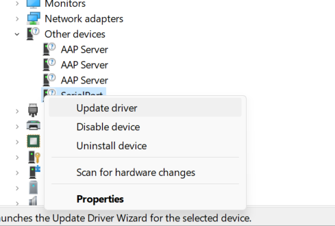 How to Update USB-Serial Controller D Driver