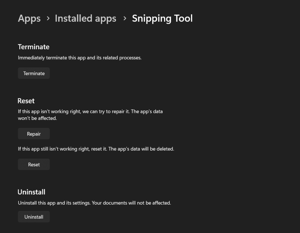 How to fix Snipping Tool Recording Stopped Error