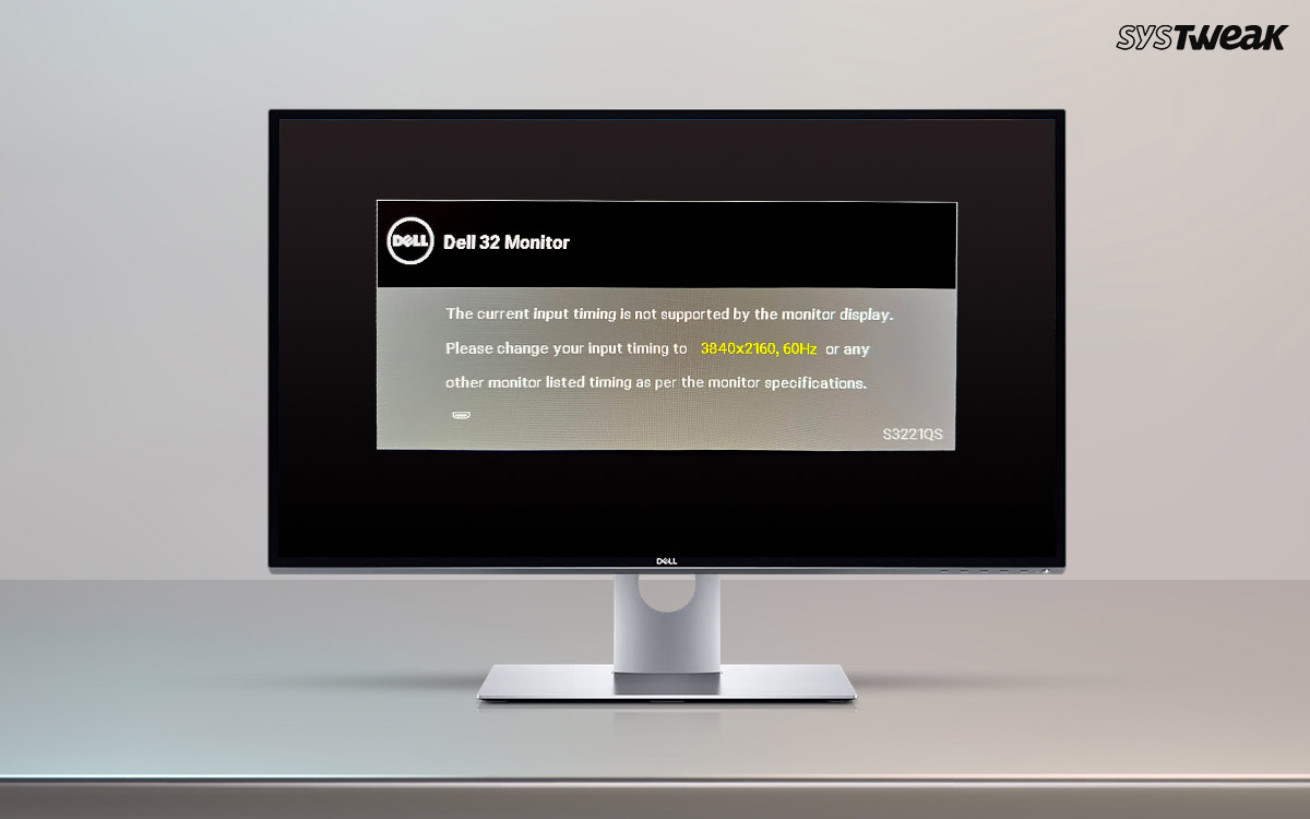 The Current Input Timing is Not Supported by The Monitor Display