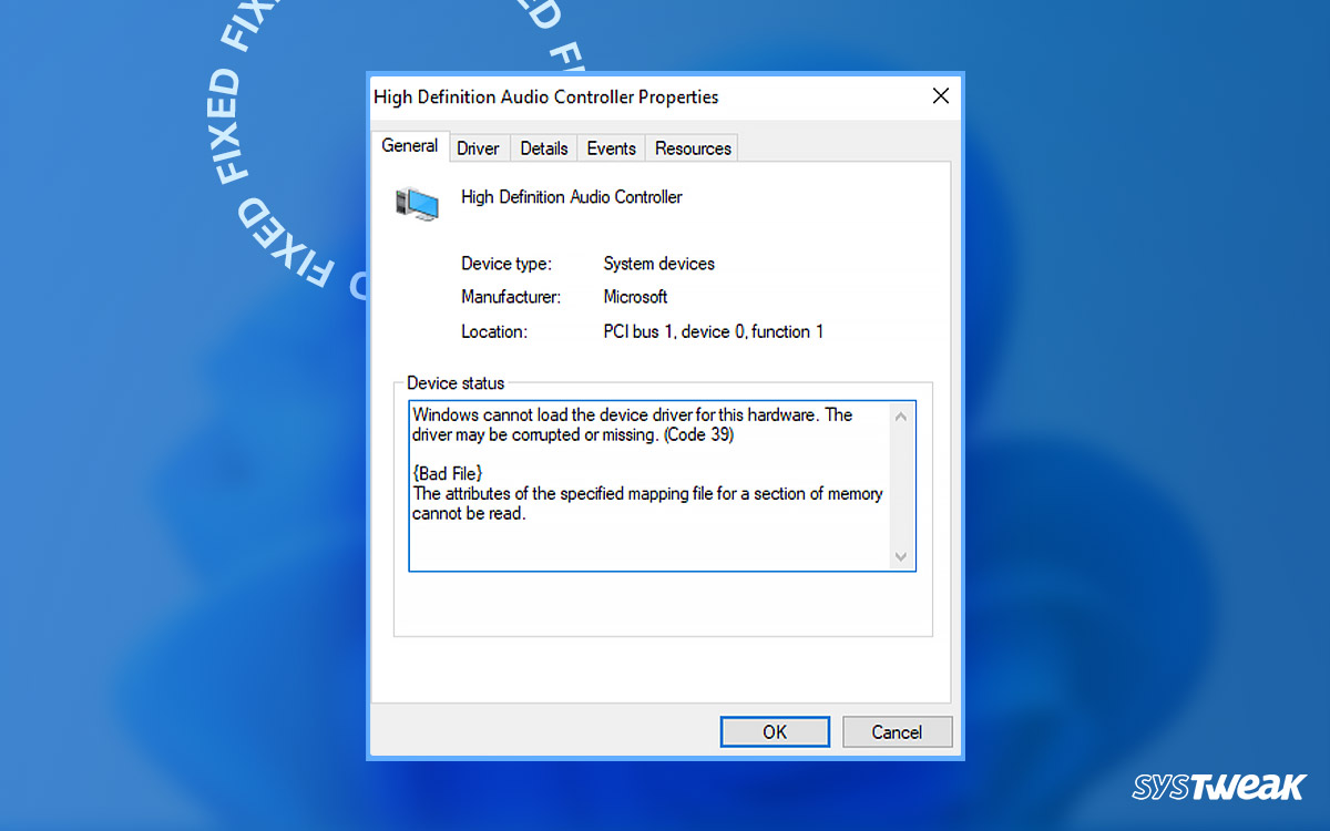 Error: The Driver May Be Corrupted or Missing (Code 39) {FIXED}