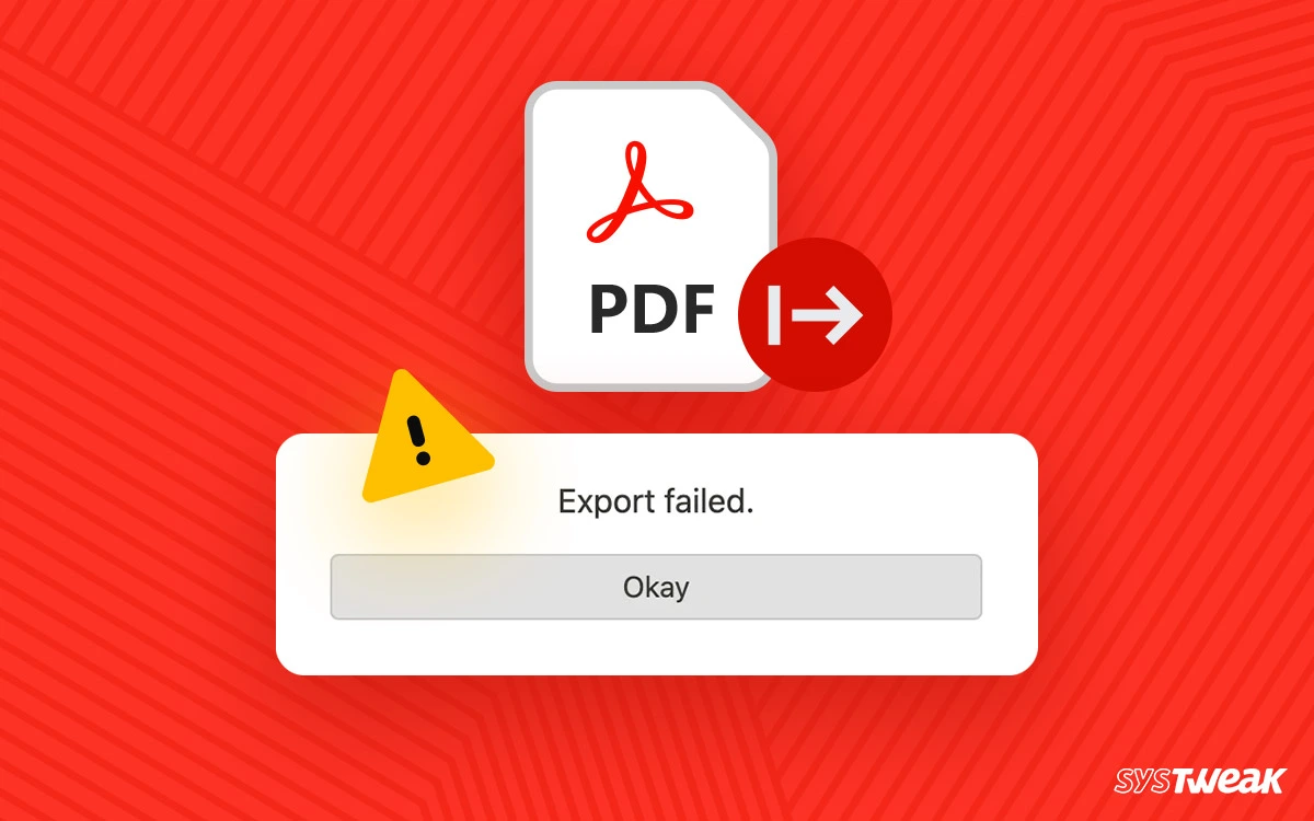 How To Fix PDF Export Failed Error On Windows