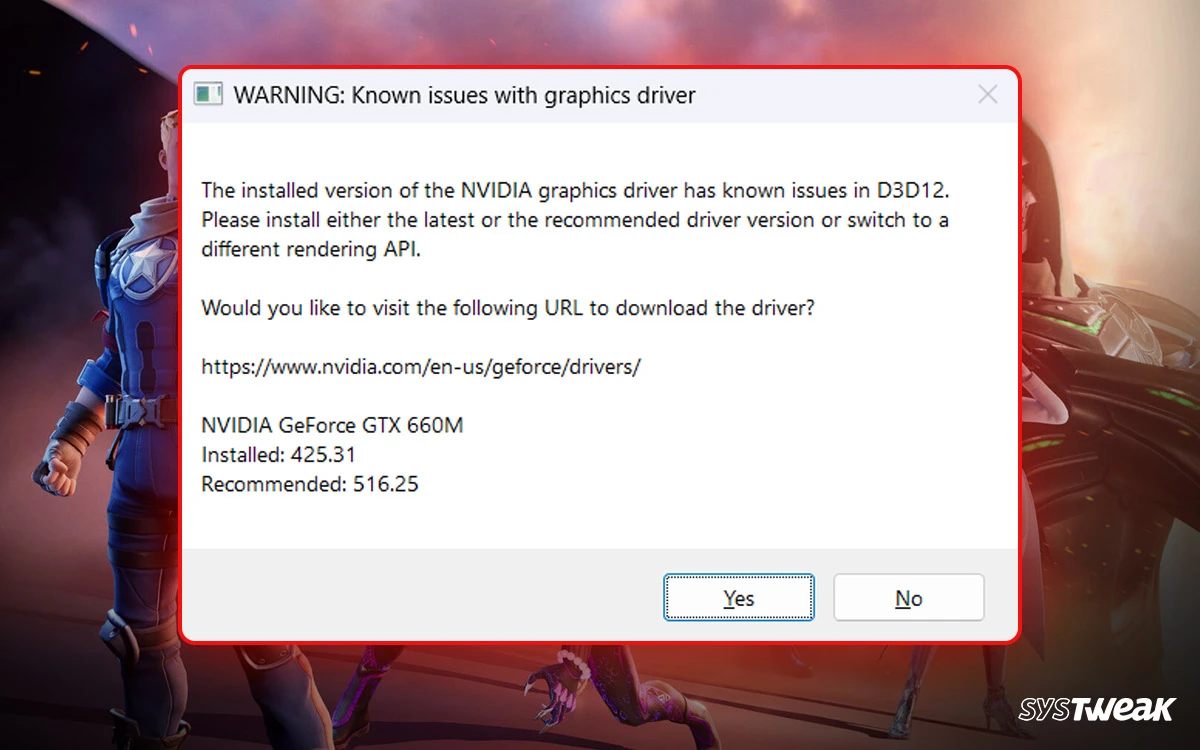 ‘Warning: Known Issues with Graphics Driver’ | How to Fix