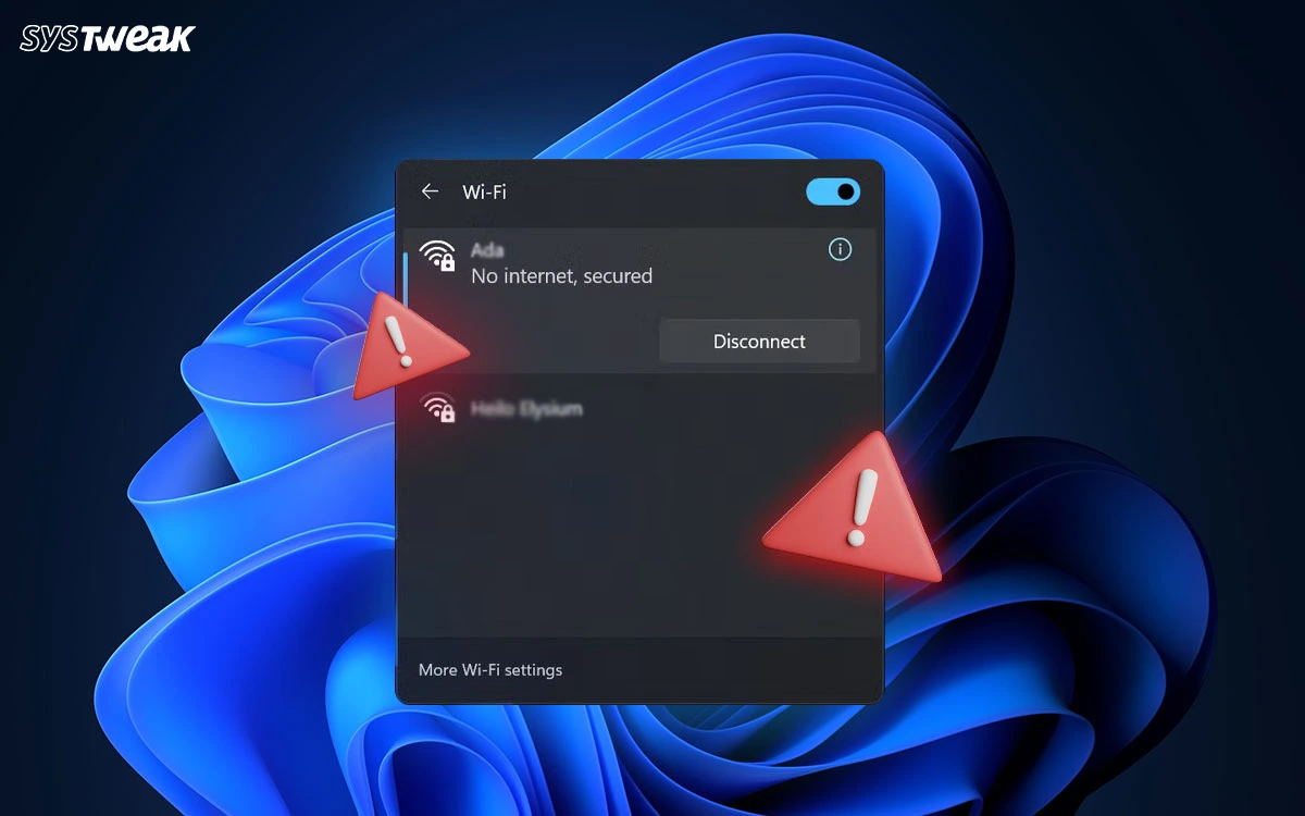 How to Fix the "No Internet Secured" Error on Windows
